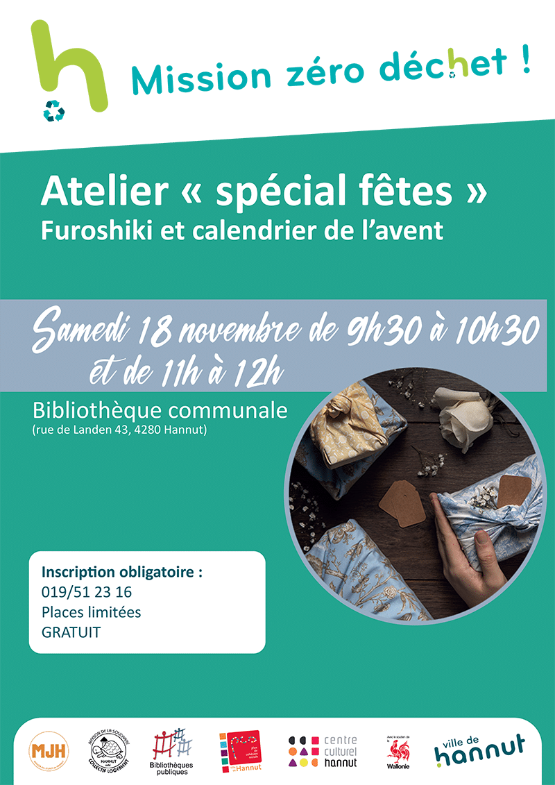 Mission zéro déchet – Atelier spécial fêtes | Ville de Hannut